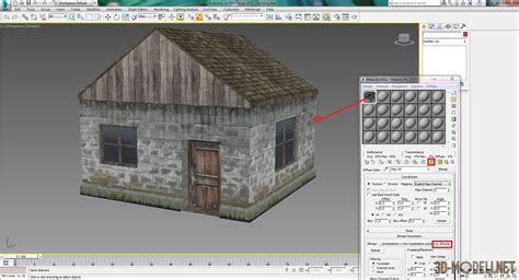 Текстурирование модели дома с помощью UVW Unwrap в 3ds Max
