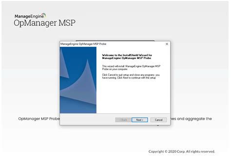 Installation Of Opmanager Msp