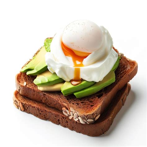 Premium Ai Image Toast With Avocado Soft Cream Cheese Rye Bread And