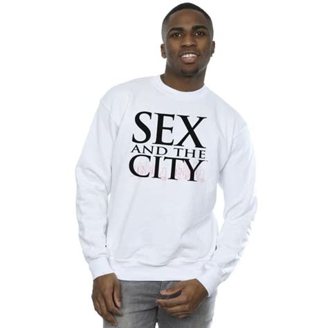 Sex And The City Herr Logo Skyline Sweatshirt White L Cdon