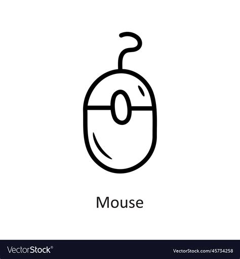 Mouse Outline Icon Design Gam Royalty Free Vector Image
