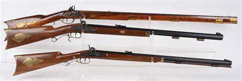 At Auction Lot Of 3 Black Powder Rifles