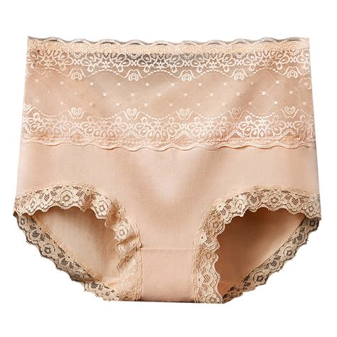 Lovskoo 2024 Plus Size Underwear For Women Breathable High Waisted Lace
