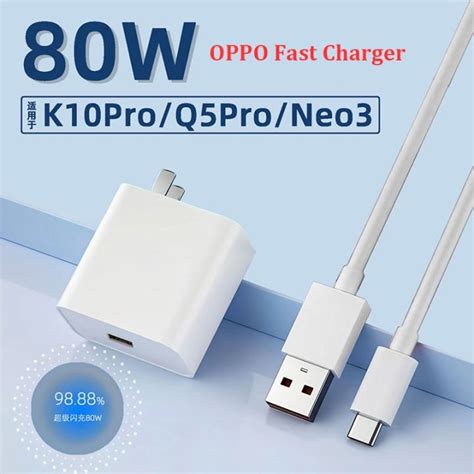 Original For OPPO 80W SuperVOOC Fast Charger Type C Cable For Find