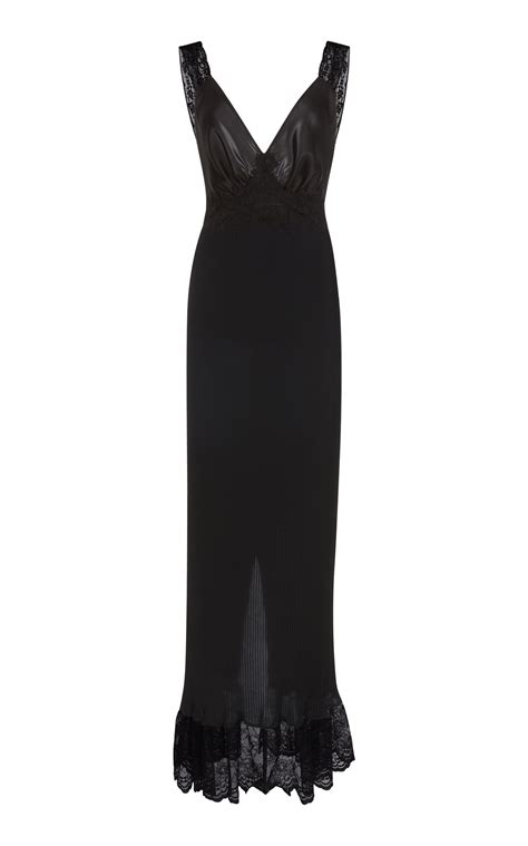 Elegant Plissé Lace Slip Dress By Paco Rabanne