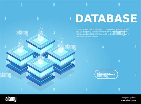 Server Room Isometric Cloud Storage Data Data Center Big Data Processing And Computing