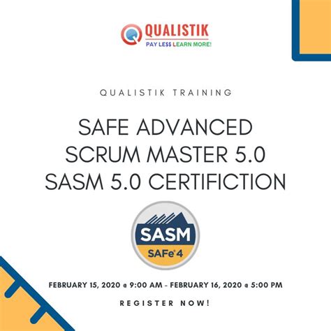 Safe Advanced Scrum Master Certification