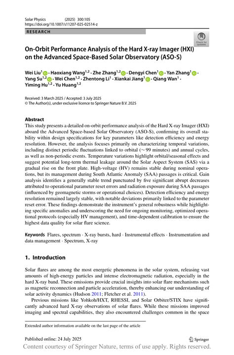 On Orbit Performance Analysis Of The Hard X Ray Imager Hxi On The Advanced Space Based Solar