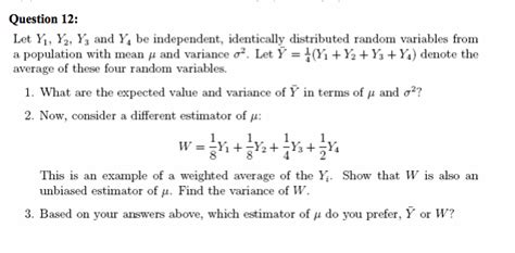 solved question 12 let yi y2 ys and y be independent