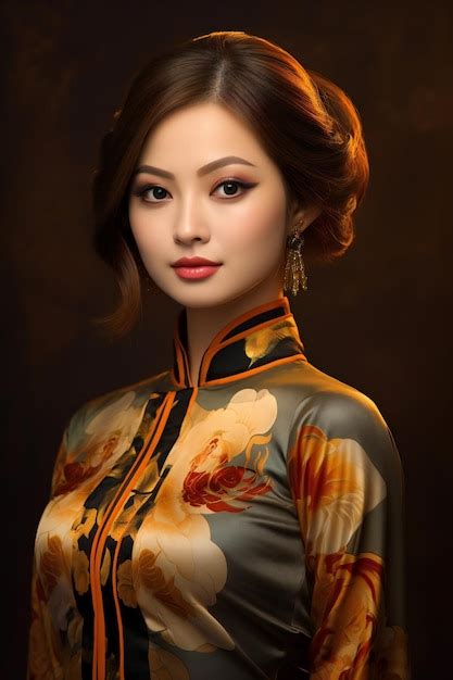 Premium Photo Portrait Of A Beautiful Asian Woman In Traditional