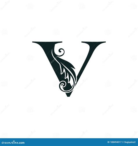 单字母首字母v豪华标志图标，豪华矢量图设计概念字母表字母 向量例证 插画 包括有 查出 首字母 188494017
