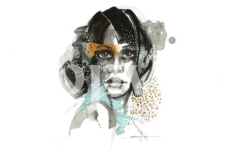 Boho Portrait Black And White Wallpaper