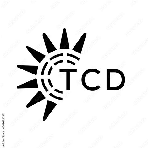 Vecteur Stock Tcd Letter Logo Tcd Image On White Background And Black Letter Tcd Technology