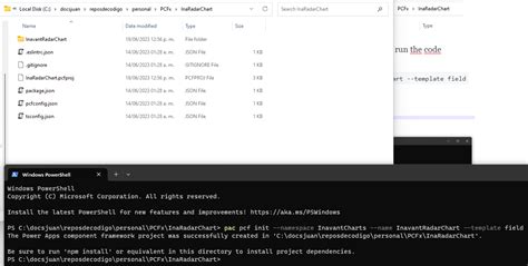 power app create and install a custom component pcfx