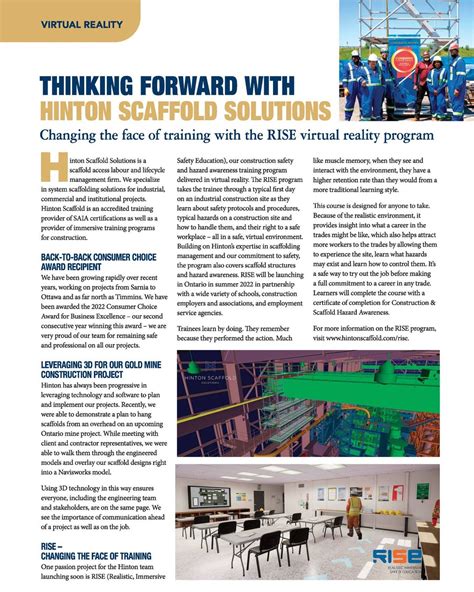 Hinton Scaffold Solution Inc Check Out Page 14 Were Excited To Be