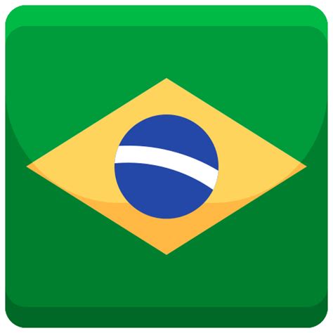 Icono De Bandera De Brasil Justicon Flat