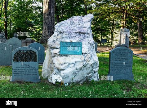 Grave Site Of Ralph Waldo Emerson At Sleepy Hollow Cemetery In Concord