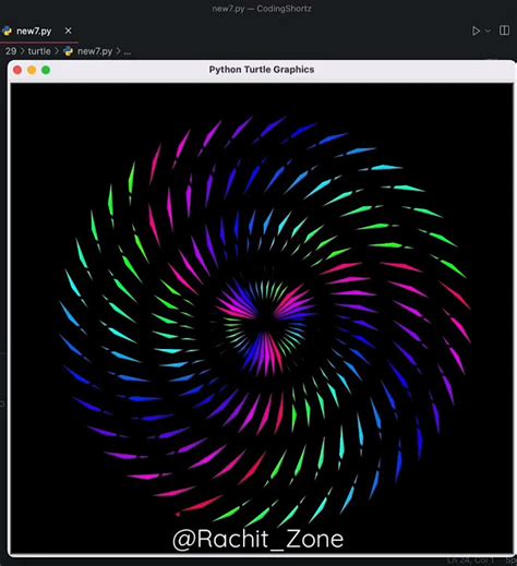 Cool Design Using Python Turtle 🐢🔥 Youtubeshorts Shorts Python Youtube