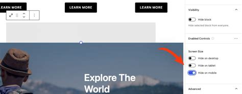 How To Display Wordpress Blocks Based On Screen Size Block Visibility