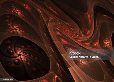 Abstract Color Dynamic Textured Background With Lighting Effect Fractal Spiral Fractal Art Stock