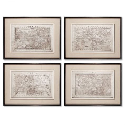 Old Map Prints Set Old Map Framed Prints Gallery Wall