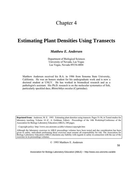 pdf plant densities and transect lines dokumen tips