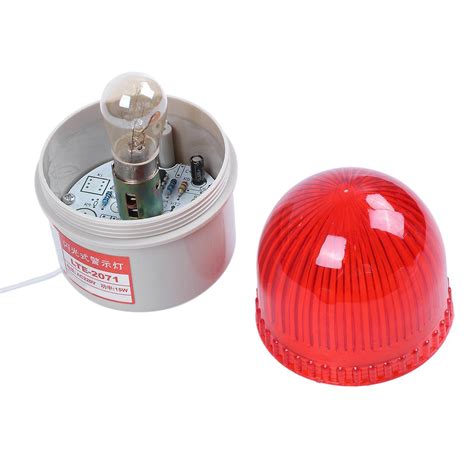 Ac 220v 15w Red Light Industrial Signal Tower Flash Warning Lamp