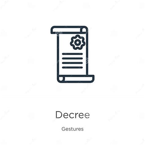 Decreet Pictogram Het Dun Lineaire Pictogram Van Het