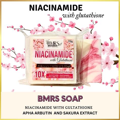 Bmrs Niacinamide Soap With Glutathione Premium Whitening Soap With 10x