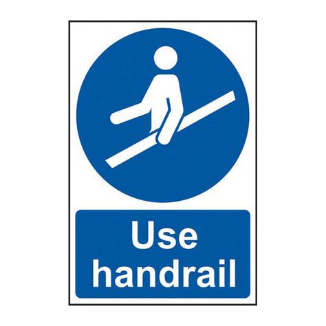 Centurion Use Handrail Sign Self Adhesive Vinyl 200mm X 300mm