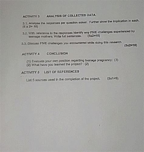ACTIVITY 3 ANALYSIB OF COLLECTED DATA 31 StudyX