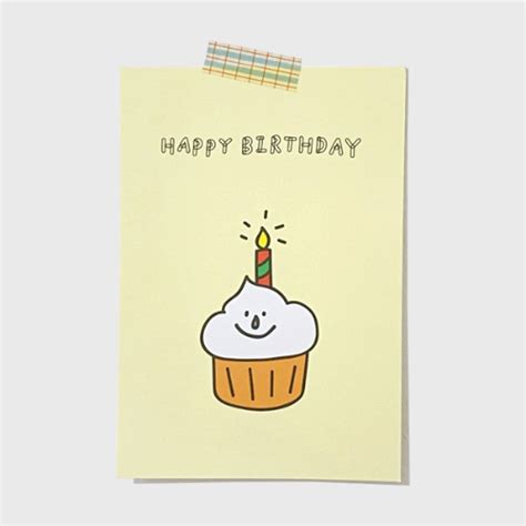 Sasim Happy Birthday 插畫明信片 Sasim Goods｜卡片明信片人氣榜 Pinkoi