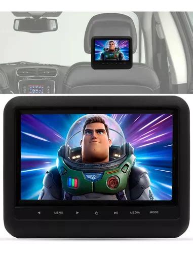 Encosto Cabeça Sobrepor Com Leitor Dvd 9 Polegadas Preto Frete Grátis