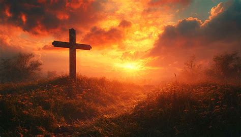 Christian Cross Wallpaper Faith Religion Sunset Ocean Hope Theme