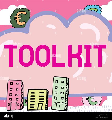 Writing Displaying Text Toolkit Business Concept Set Of Tools Kept In