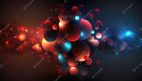Premium Photo Background Bookeh Effect Light Red Dark Blue Futuristic