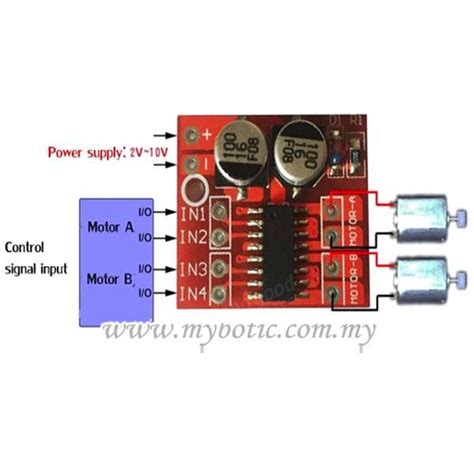 Arduino Mini Dc Motor Driver Dual H Bridge Pwm Control L293d