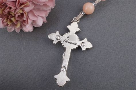 [세례 성사] 세례명 로사리아 각인 10월 탄생석 핑크오팔 5단 묵주 세례축하 카드 로사리아 축일 네이버 블로그