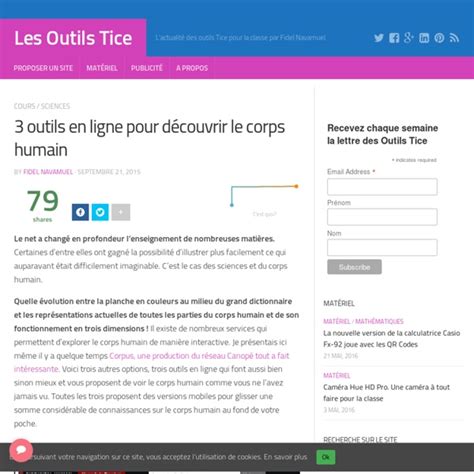 3 outils en ligne pour découvrir le corps humain Pearltrees