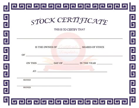 40 Free Stock Certificate Templates Word Pdf Templatelab