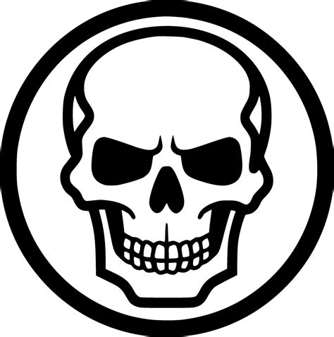 Skull Black And White Vector Illustration 39603038 Vector Art At Vecteezy