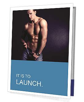 Man With Strong Naked Torso Presentation Folder Design ID SmileTemplates