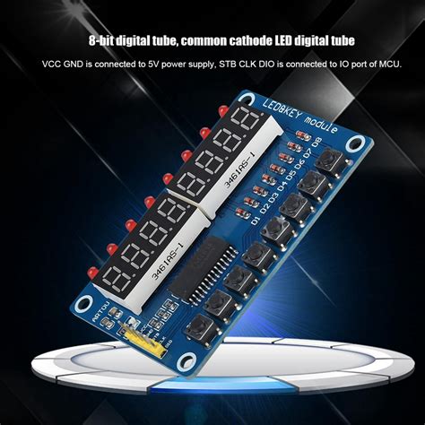 Nuevo Módulo De Pantalla Tm1638 De Tubo Digital Con Llave Led Digital
