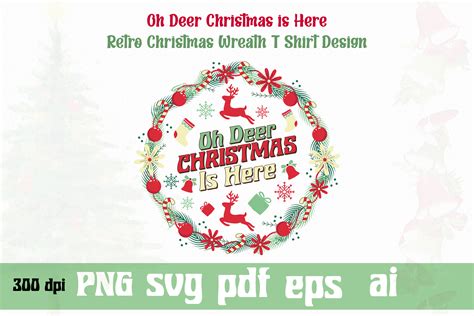 Oh Deer Christmas Is Here Christmas Png Graphic By Nasimaliza1302