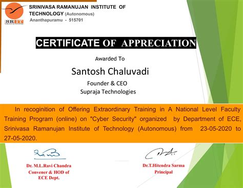 Our Ceo Mrsantosh Chaluvadi Had Supraja Technologies Facebook