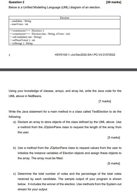 unified modeling language diagram for voting system