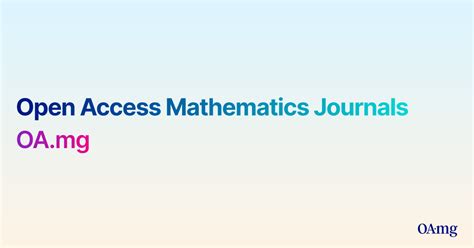 Open Access Mathematics Journals Research Stash