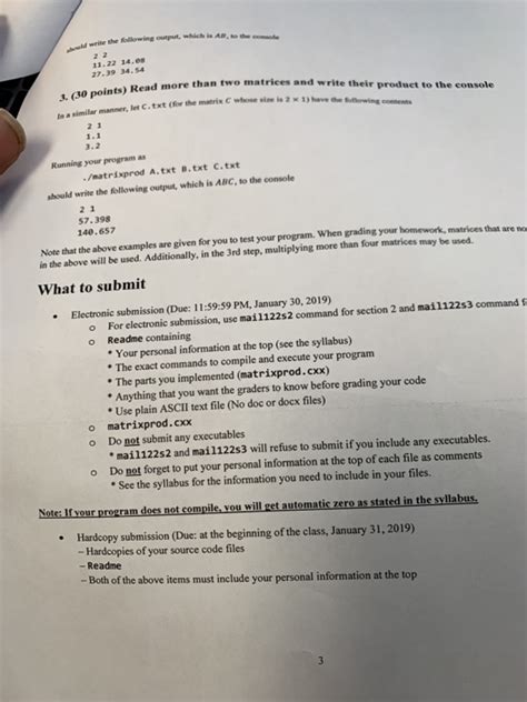 Solved Homework 1 Matrix Multiplication Due January 30 Chegg Com