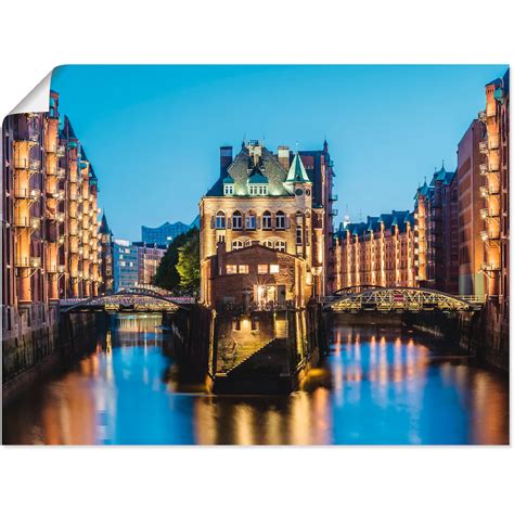 Artland Wandbild Hamburg Wasserschloss In Speicherstadt 2 Gebäude