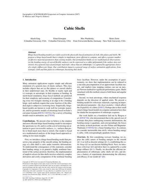 Pdf Cubic Shells Nyu Courant Dokumentips